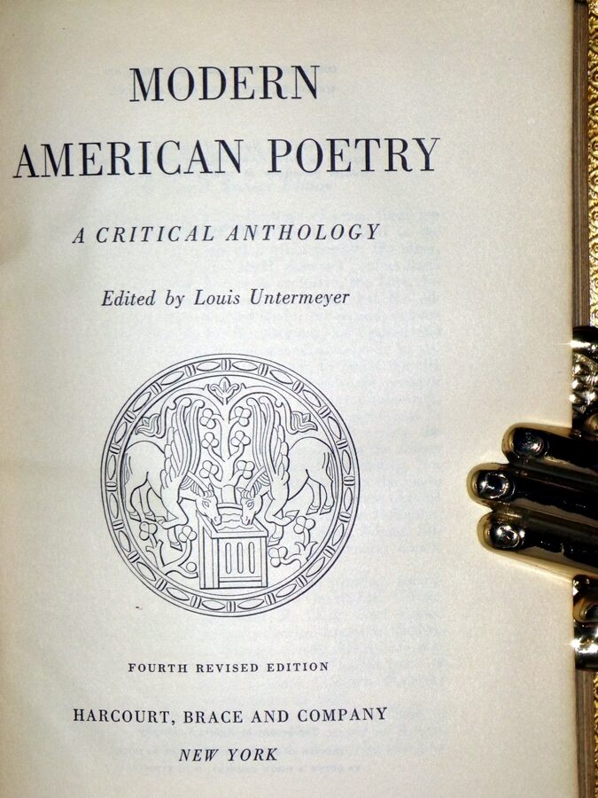 Modern American Poetry; a Critical Anthology, 4th Revised Edition ...
